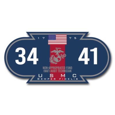 USMC 3441 MOS Decal - Semper Fidelis Decal - Marine Corps Blood Stripe ...