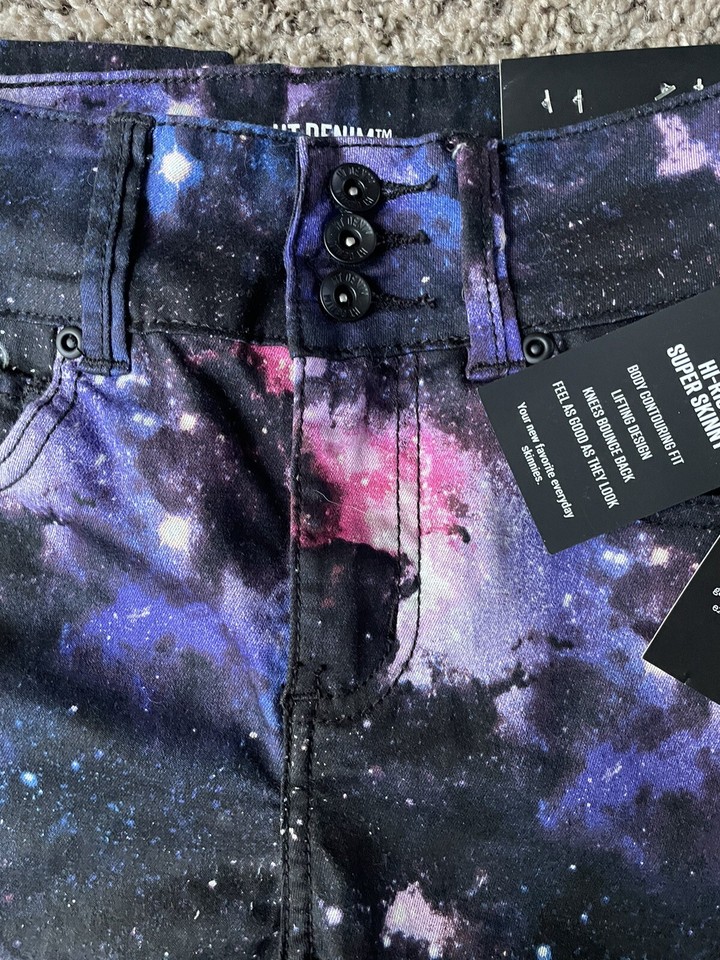 Hot Topic HT Denim Hi-Rise Galaxy Super Skinny Jeans Size 5 New With ...