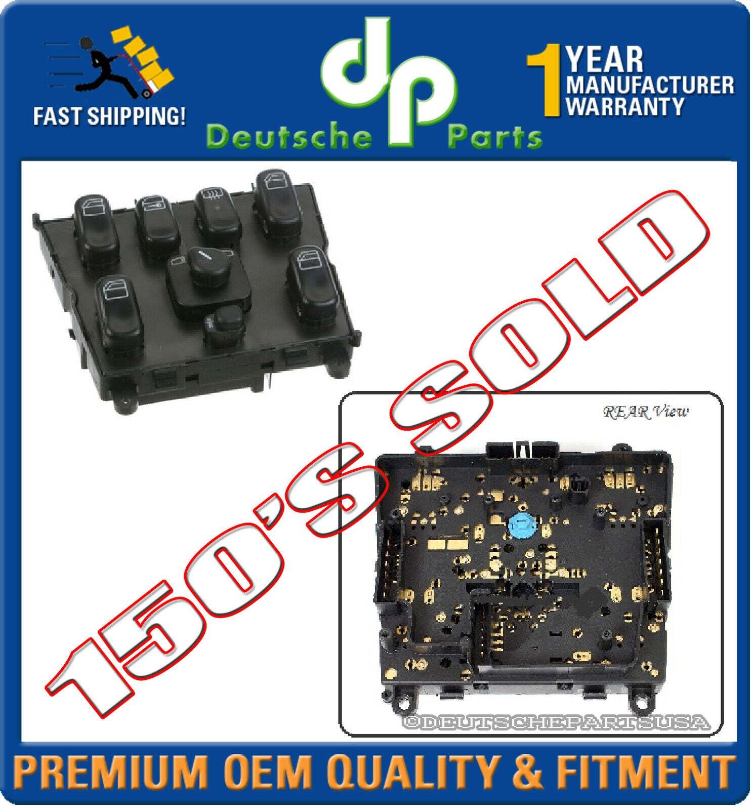 MERCEDES W163 ML270 ML400 CDI POWER WINDOW SWITCH CONSOLE 98 99 2000 01 ...