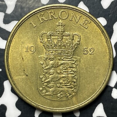 1952 Denmark 1 Krone Lot#E8196 High Grade! Beautiful! | eBay