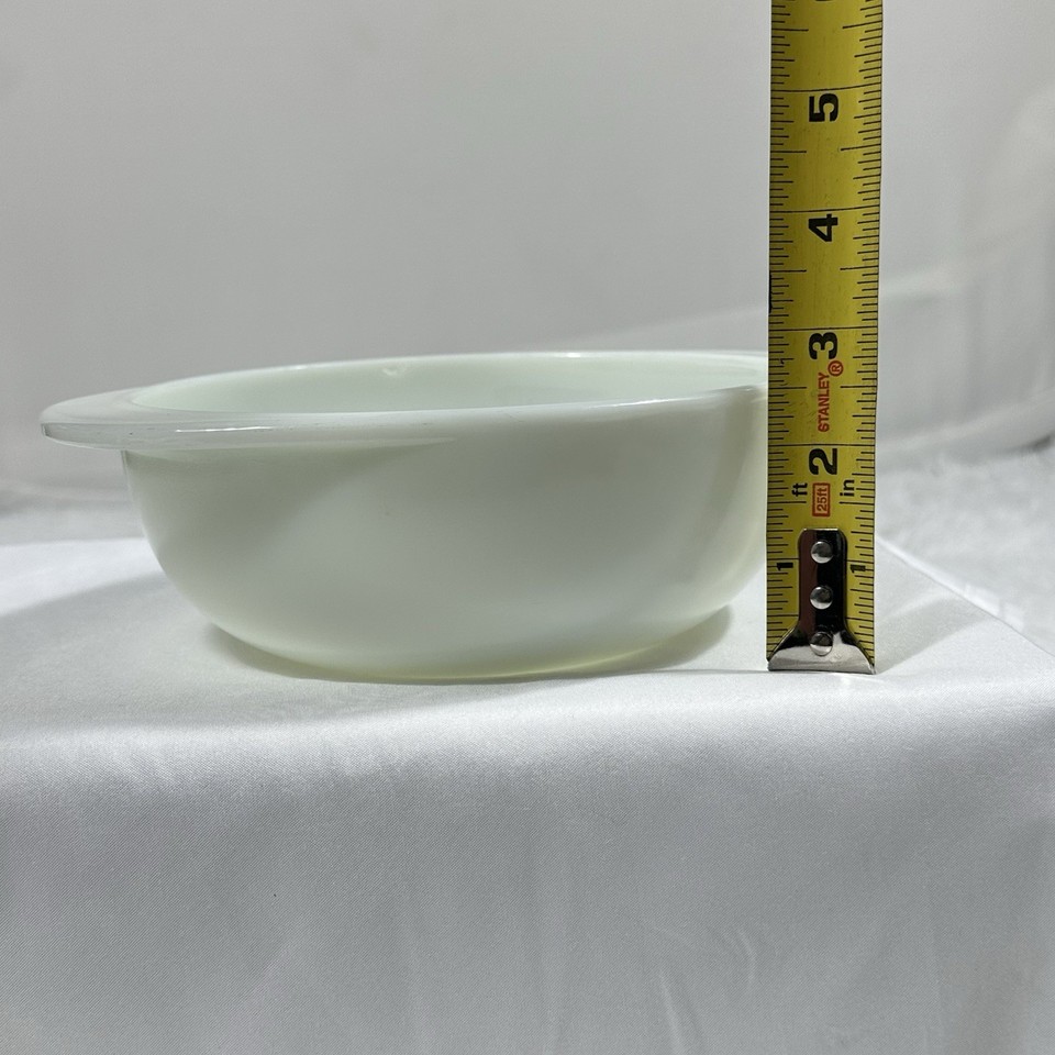 VTG USA Pyrex Casserole Covered Dish 022 Opal White Milk Glass With ...