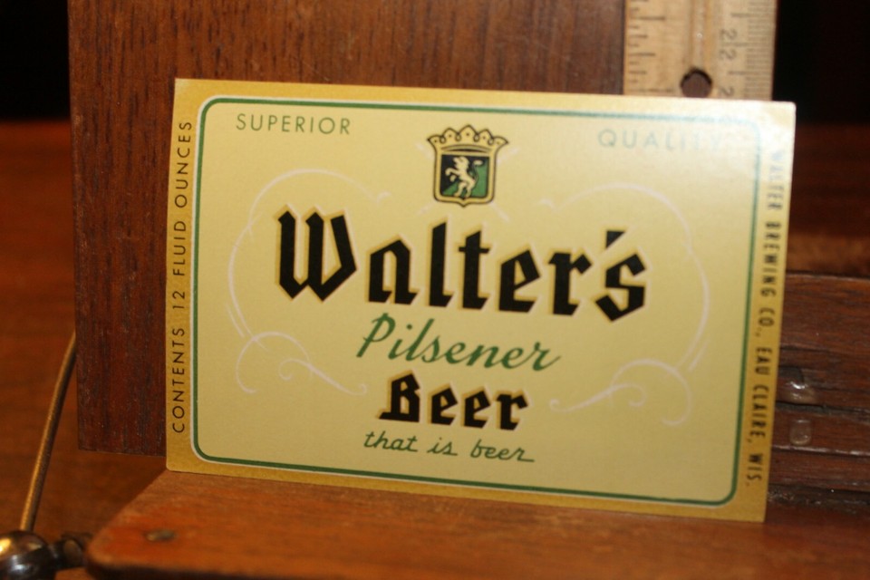 Vintage Beer Label Walter's Pilsener | eBay