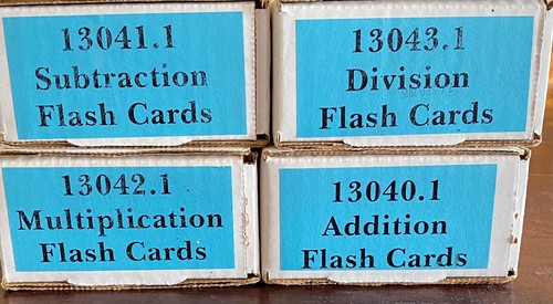 Rod and Staff Math Facts Flashcards Mult Div Sub Add Homeschool | eBay