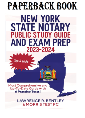 New York State Notary Public Study Guide and Exam Prep 2023-2024: Most ...