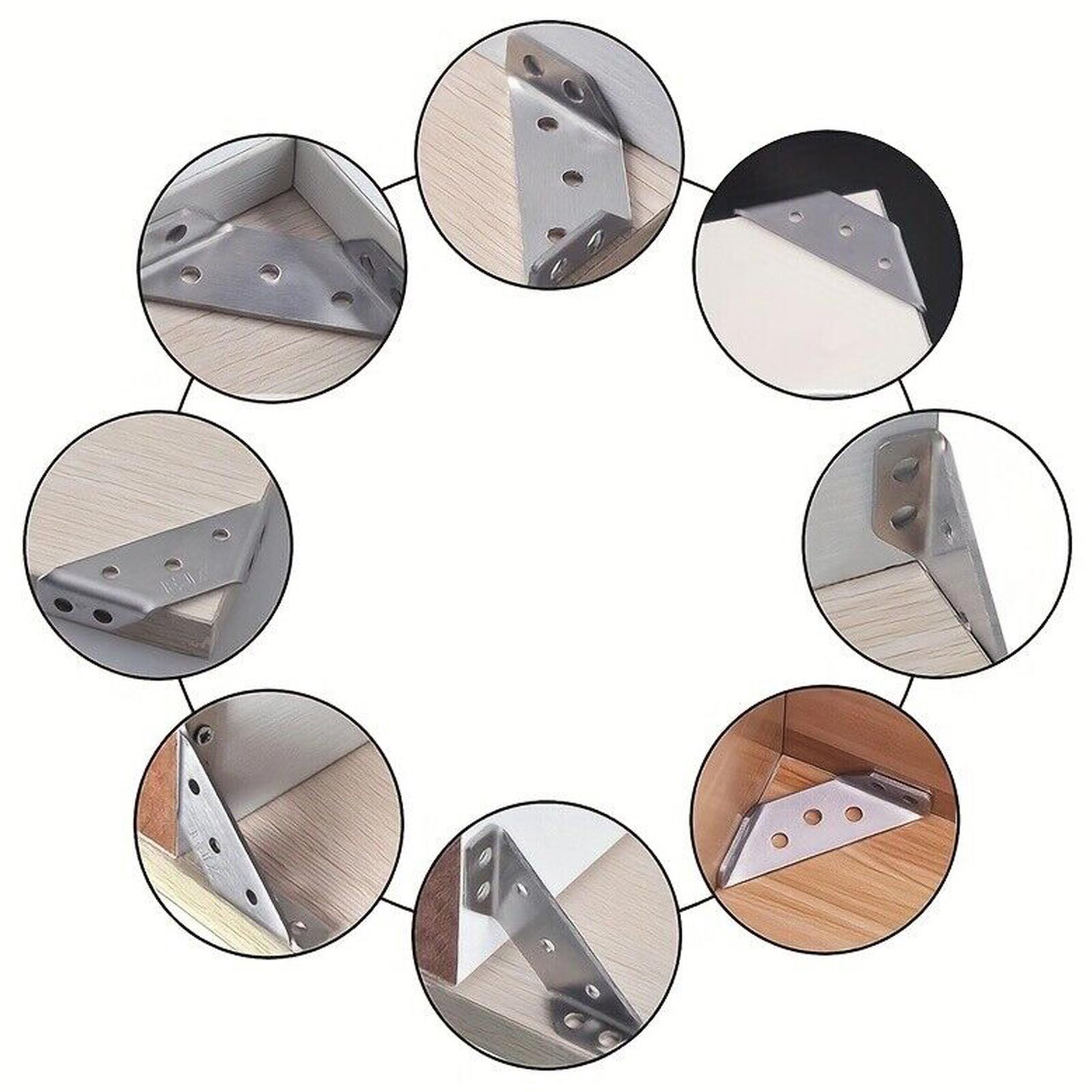 1-30PCS Universal Furniture Corner Connector Stainless Steel Angle ...