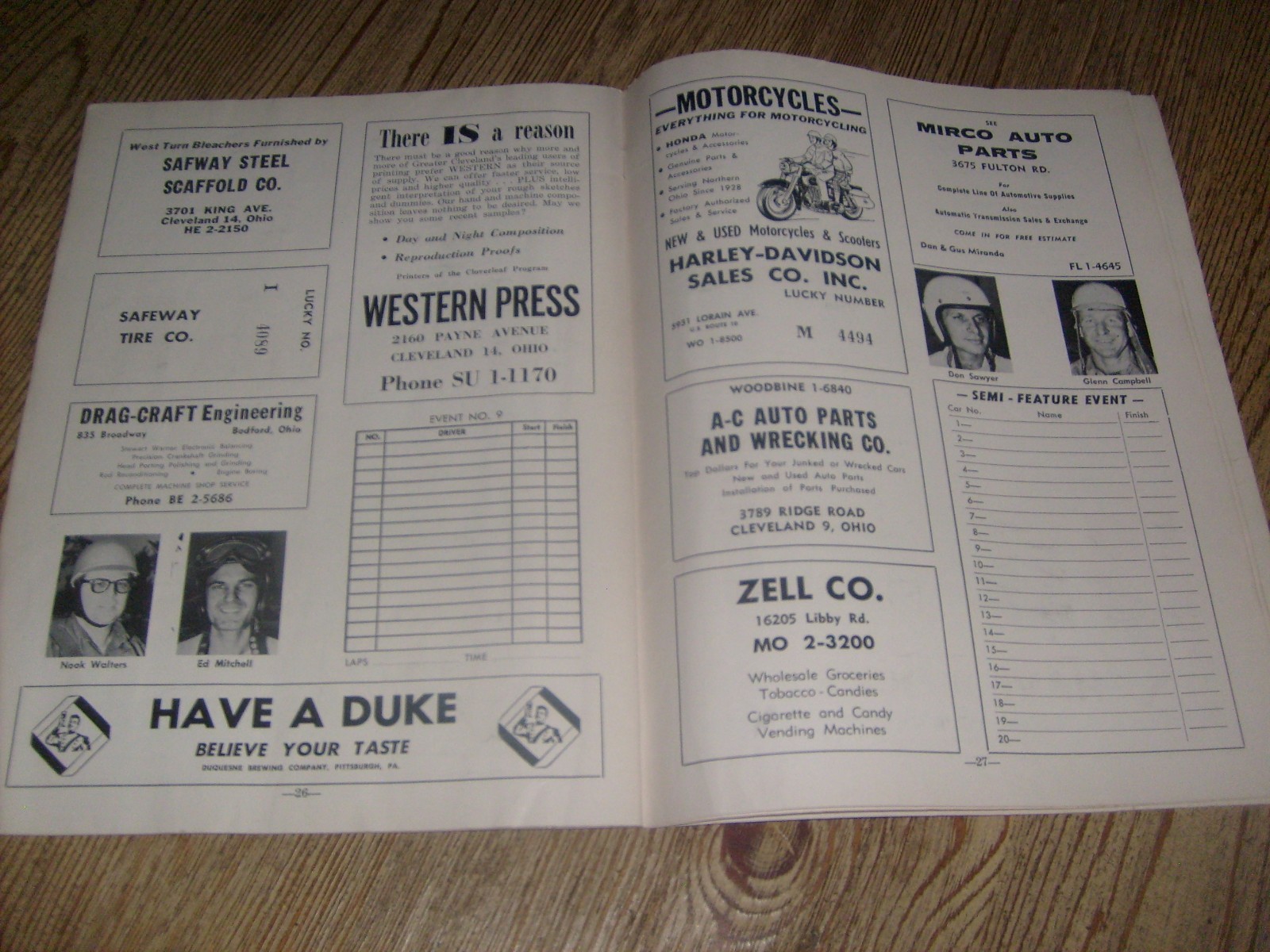 Cloverleaf Speedway Review Program 1964 Cleveland Ohio No Writing Stock ...