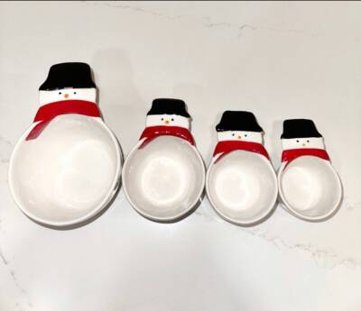 Snowman Measuring Cup Set from Bake Shop, Snowman MC, Christmas Kitchen ...