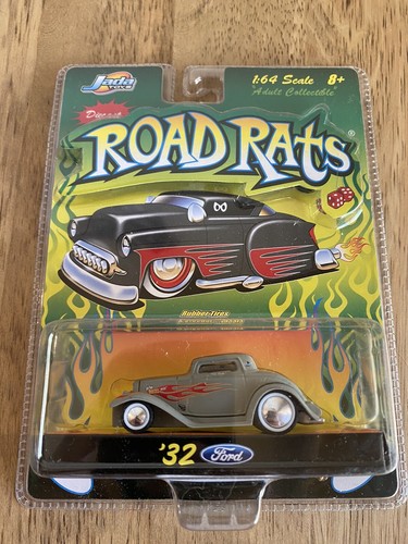 2003 Jada Toys Road Rats Diecast 1:64 ‘32 Ford Coupe Gray Flames ...