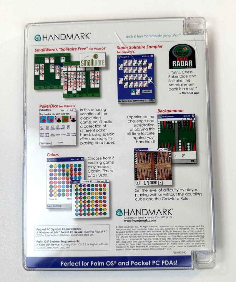 Handmark Tetris Classic Game Pak for Palm OS & Pocket PC (320OR200408 ...