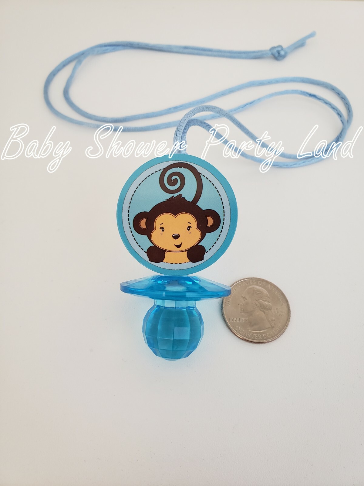 Monkey Pacifier Necklaces Baby Shower It's a Boy Favors Prize Game ...