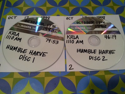 OCTOBER 17 1998 ~ HUMBLE HARVE KRLA 1110AM OLDIES RADIO 2 CD ~ 2 HOUR ...