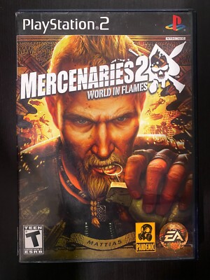 Mercenaries 2: World in Flames (PlayStation 2 PS2, 2008) Disc & Box Art ...