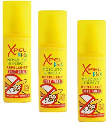 Xpel Kids Mosquito & Insect Repellent Deet Free Pump Spray - 70ml x 3 ...