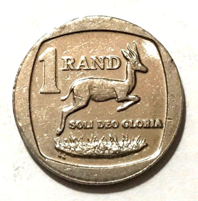 South Africa Coin 1 rand Springbok Deer Buck Antelope Animal Wildlife ...