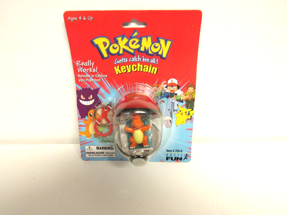 Nintendo Pokemon Basic Fun Keychain Charmander Figure Pokeball Factory ...