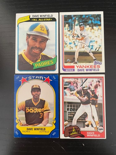 Lot of 4 Vintage Dave Winfield Baseball Cards- Padres / Yankees | eBay