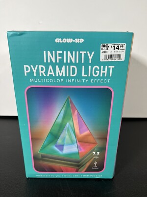 Infinity Pyramid Table Lamp, LED, Magical, Colorful Infinite Night ...