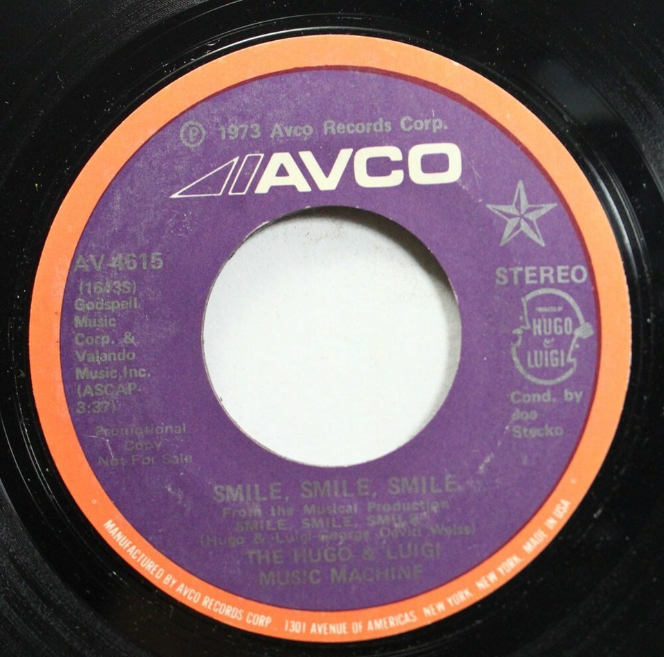 Pop Promo Nm! 45 The Hugo & Luigi Song Machine - Smile, Smile, Smile ...