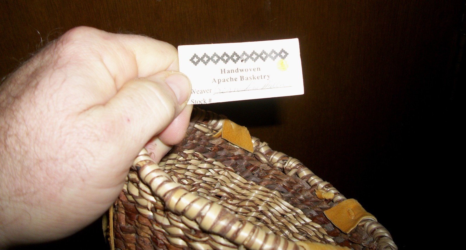 OLD APACHE NATIVE AMERICAN INDIAN SOUVENIR BURDEN BASKET WEAVING FOLK ...