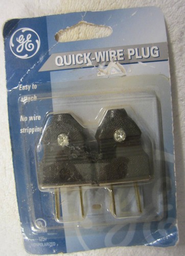 2 pack,GE Quick Wire Plug,Brown, 125V GE4305-120 New,cord plug in end ...