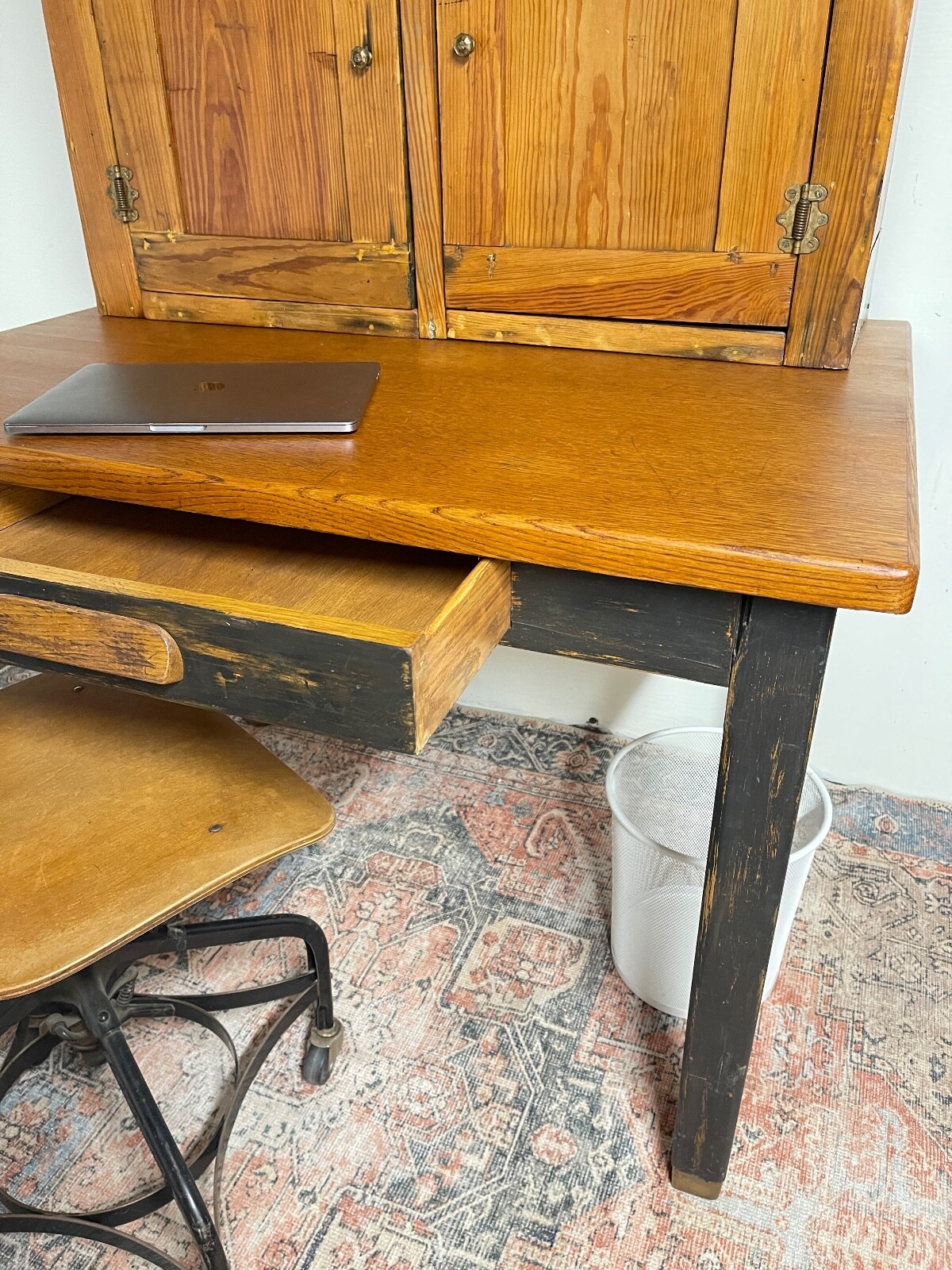 Hoosier Desk and Storage Cabinet | eBay