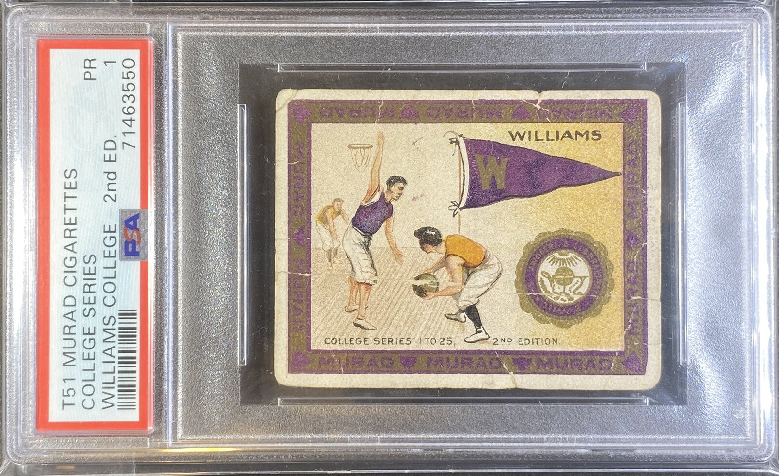 T51 Murad College Series Williams College 2nd Ed. PSA 1 Tobacco ...