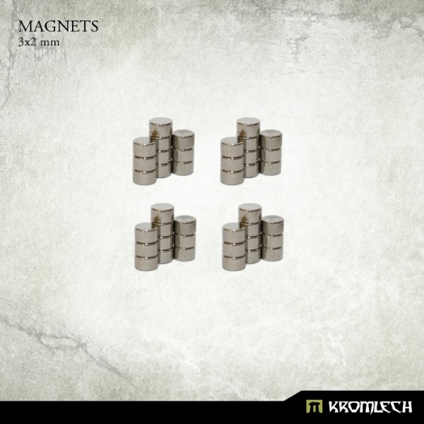 Kromlech KRMA040 Neodymium Disc Magnets 3x2mm (40) Miniature Model ...