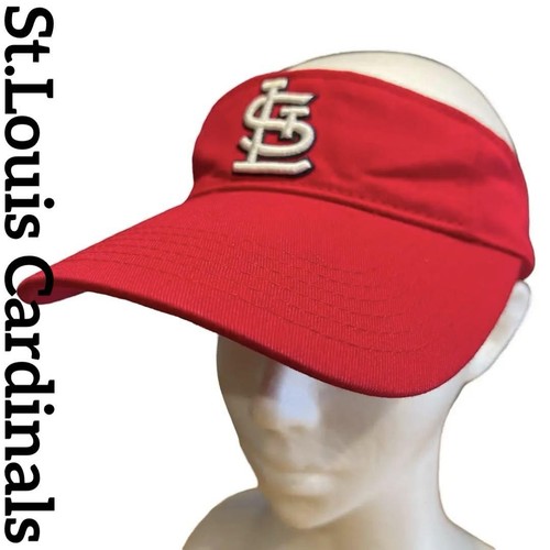MLB St. Louis Cardinals Red Sun Visor Hat - Unisex Cotton Fan Favorite ...