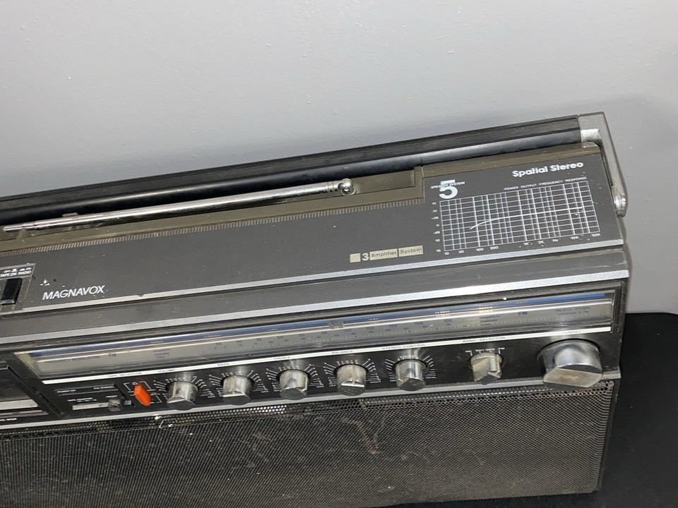 Vintage Magnavox D-8443 Power Player Boombox, 5 Speaker, Radio Works ...
