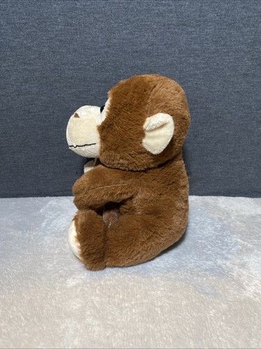 Miniso Life Monkey Plush Mom & Baby Chimp Brown Ape Sitting 9" Soft Toy ...