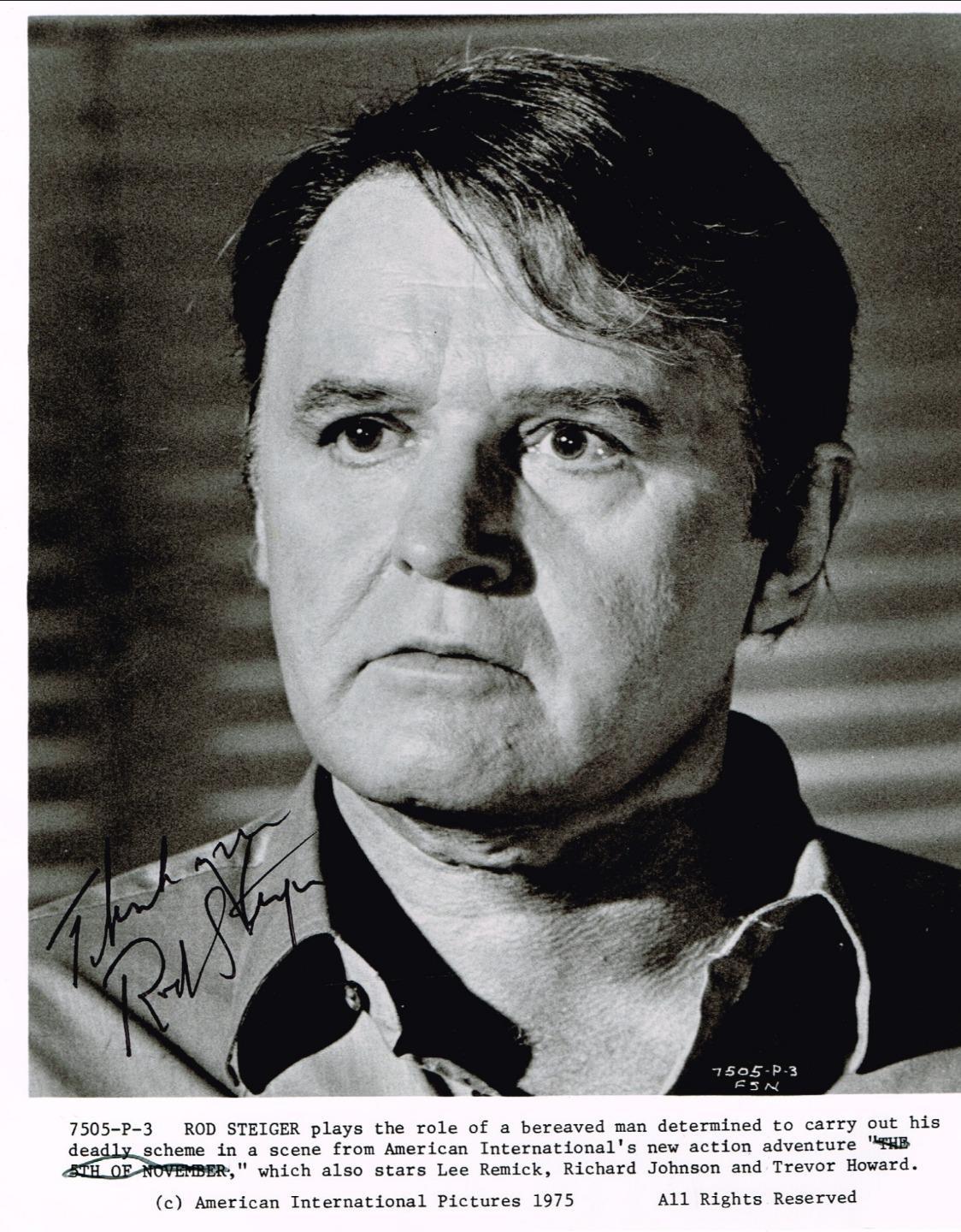 Rod Steiger Autograph Signed Photo Actor The Pawnbroker On The ...