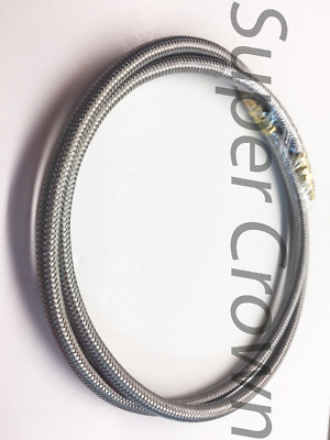 High Pressure Flexible Stainless Mesh Surround Lube Hose Bijur 4mm x 53 ...