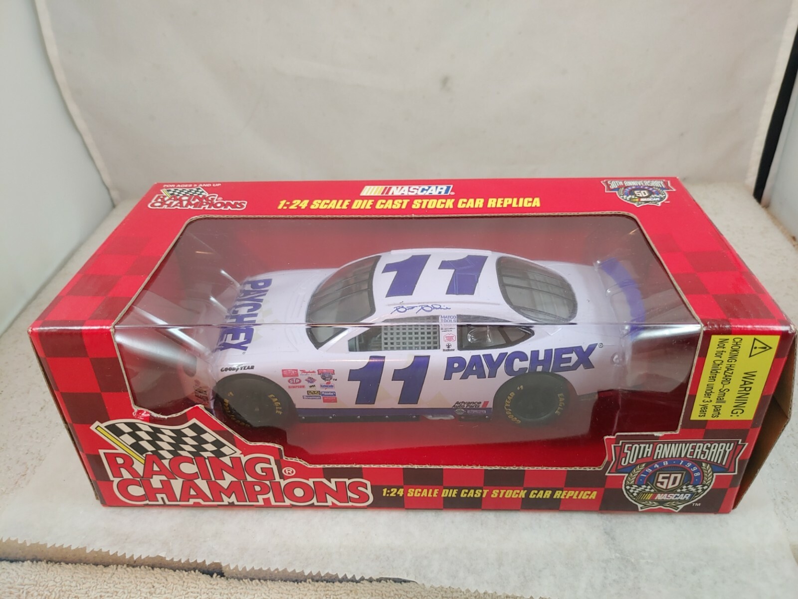 1998 Racing Champions #11 Brett Bodine Paychex DIECAST 1/24 50th NASCAR ...