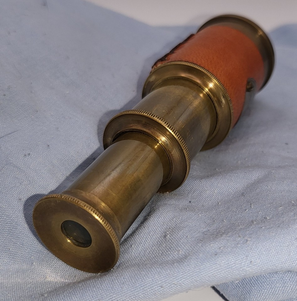 Vintage Pocket Small Telescope Antique Old Gold Lustre Case Victorian ...