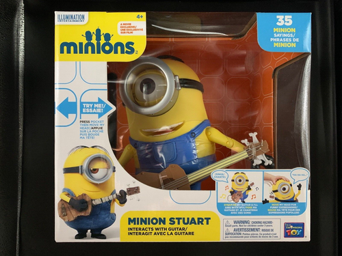 Minions MINION STUART w/ Guitar Talking Figure ILLUMINATION RARE ...