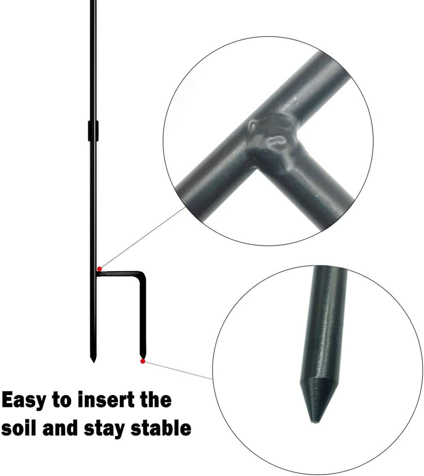 Garden Flag Stand Holder Yard Flag Pole with Clip Anti-Wind Flag Stand ...