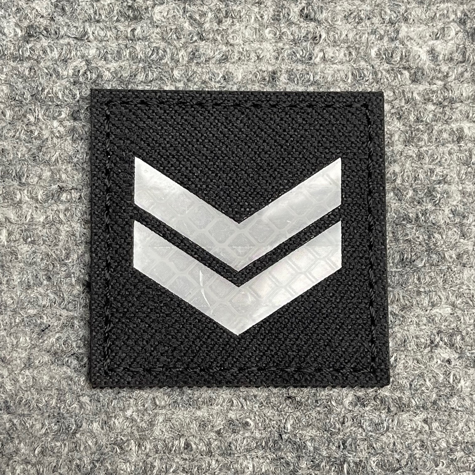 British Army Style Black Reflective Rank Patch Hook & Loop Back, Lcpl ...