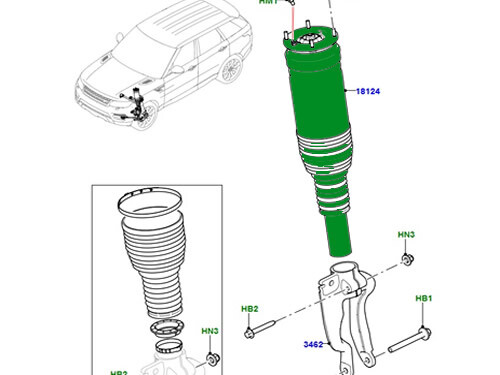 LAND ROVER FRONT SHOCK ABSORBER RANGE ROVER SPORT 14 ON LH LR087095 | eBay