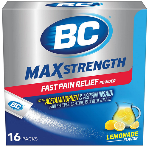 BC MAX Strength Fast Pain Relief Powder, Lemonade Flavor Aspirin ...