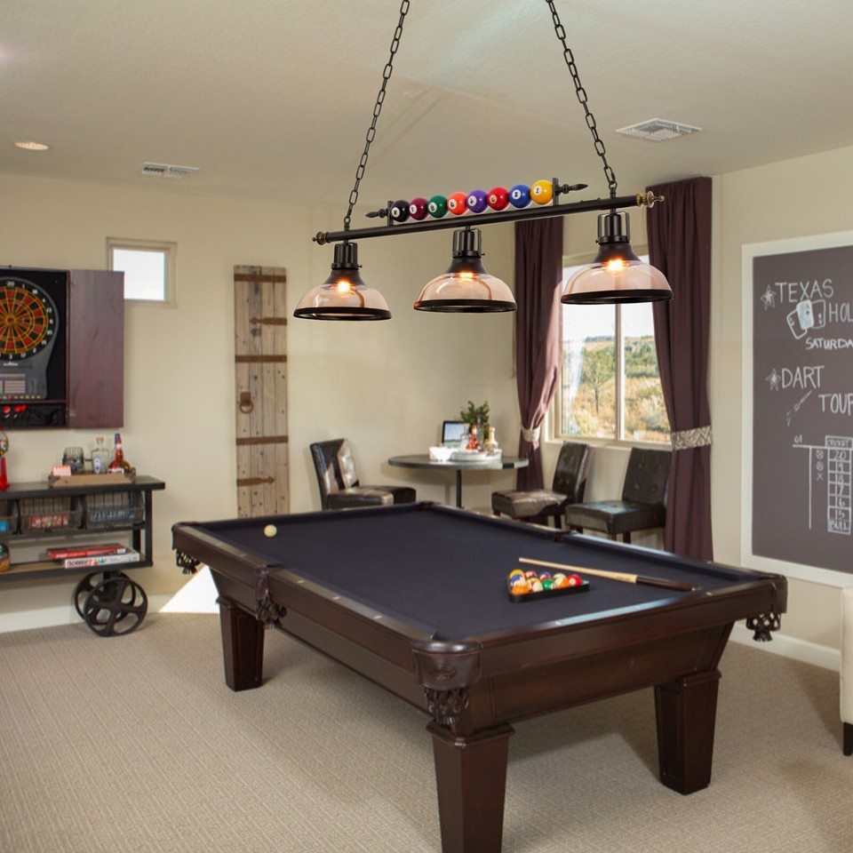 Pool Table Pendant Light Adjustable Billiard Lights Hanging Lighting ...
