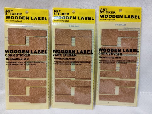 36 Cork Art Stickers*Wooden Labels*Write On*Crafts*Scrapbooking NEW! | eBay
