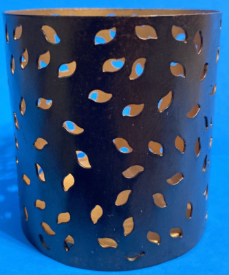 YANKEE CANDLE WoodWick Petite METAL Candle Holder Glowing Leaf 3in X 4 ...