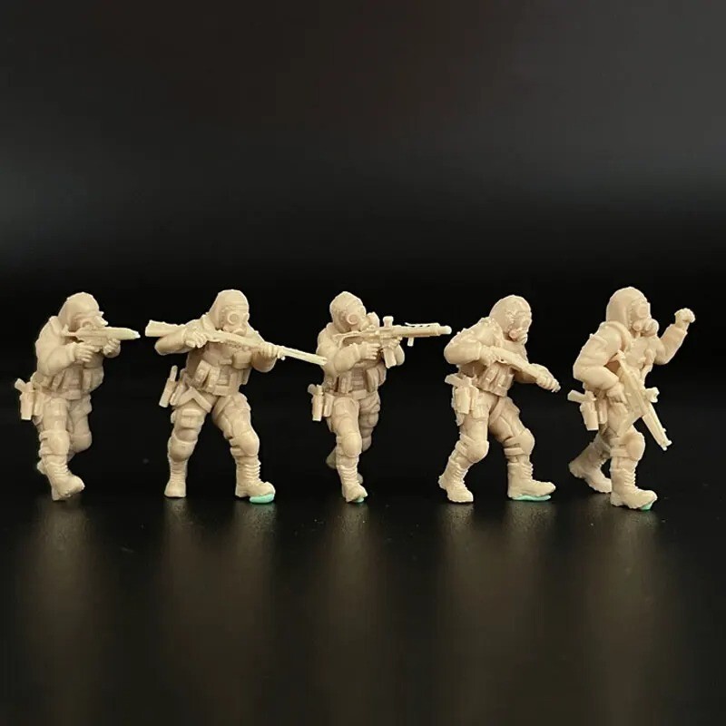 1/72 Scale Resin Model SAS Special Forces 5 Soldier Figures Military ...