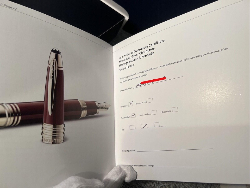 MONTBLANC JFK John F. Kennedy Special Edition Fountain Pen 111045 ...