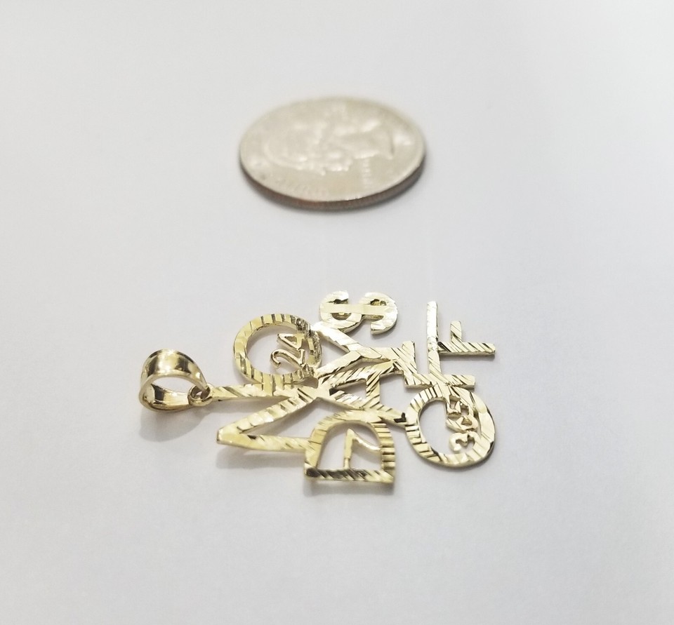 Real 10k Yellow Gold No Days Off Charm Pendant 10kt Gold | eBay