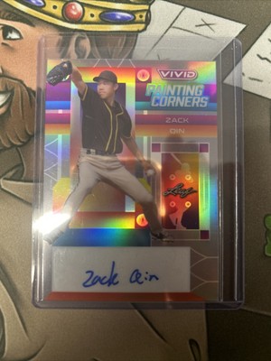 2022 Leaf Vivid Baseball - Zack Qin Silver Painting Corners Auto 40/40 ...
