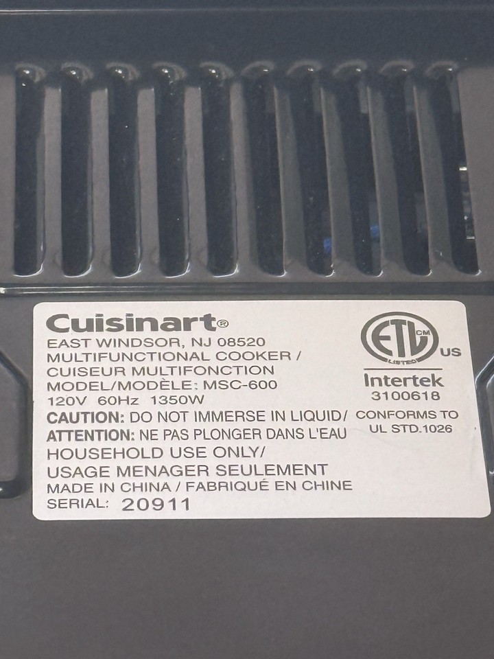 Cuisinart MSC-600FR 3in1 Cook Central 6 Quart Multi-Cooker - Tested | eBay