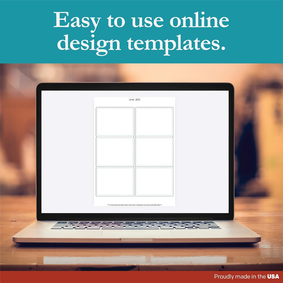 White Sticker Labels – 4" X 3" – Laser/Inkjet Compatible – (6 per Sheet ...