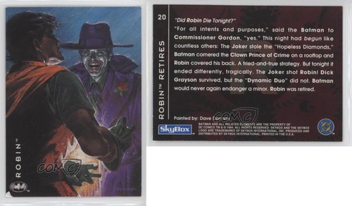 1994 SkyBox Batman: Saga of the Dark Knight Robin Retires #20 te2 | eBay