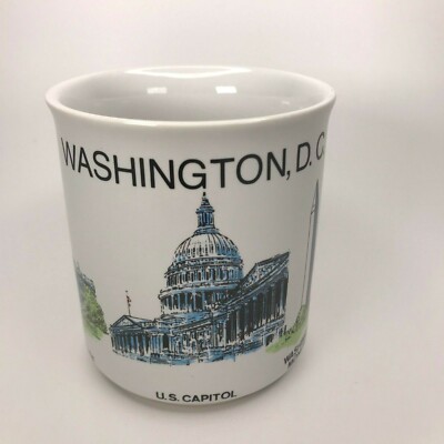 Washington D.C. Coffee Mug White House U.S. Capitol Buildings Relief ...